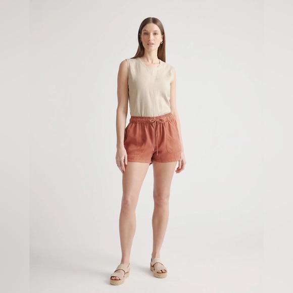 Quince | Shorts | Quince Vintage Wash Tencel Utility Shorts Terracotta ...